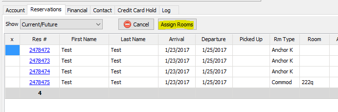 How to assign room numbers to accounts in Lodgical Enterprise.